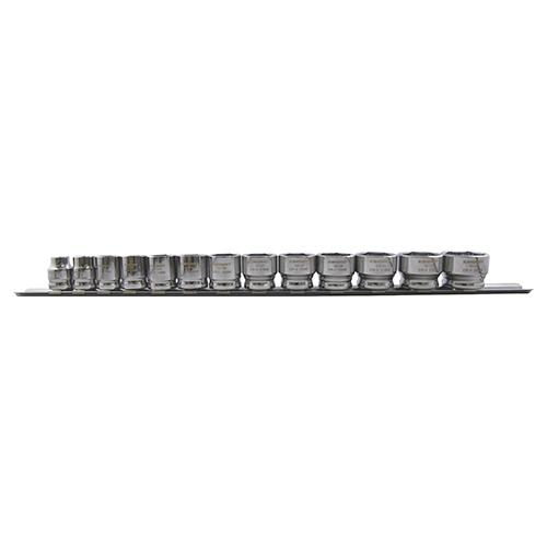 型番EA617DP 商品説明●＜セット内容＞…13個組●差込角…3/8”●対辺(mm)…8・10・12・13・14・15・16・17・18・19・21・22・24●全長(mm)…22●重量(g)…563●材質…クロムバナジウム鋼●付属品…ホ...