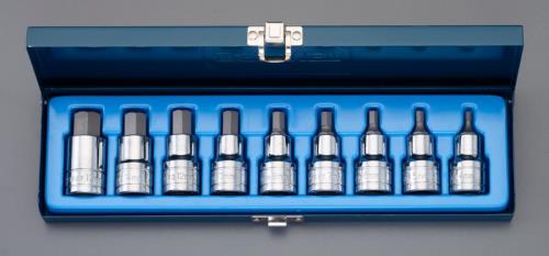 型番EA617DZ-1 商品説明●差込角…1/2”●サイズ(mm)…4・5・6・7・8・10・12・14・17(9個組)●全長(mm)…55●メタルケース付き ★注意事項★商品画像に複数商品が載っており、番号やアルファベットが記載されている...