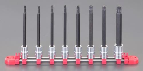 型番EA618PS-600 商品説明●サイズ…T20・T25・T27・T30・T40・T45・T50・T55●差込角…3/8”●全長(mm)…128●ソケットホルダー…10個用●イジリ止付 ★注意事項★商品画像に複数商品が載っており、番号や...