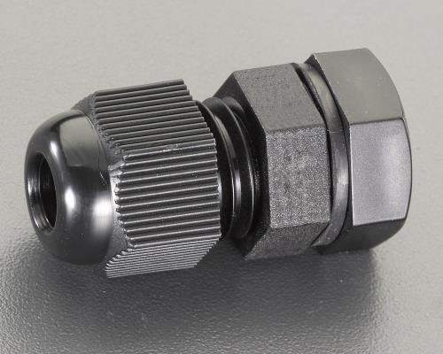 型番EA948HF-4 商品説明●適合ケーブル…φ4〜12mm●取付穴径…φ21mm●取付ねじ…CTG16(G1/2)●適合板厚…4mm以下●重量…約15g●入数…10個●耐油タイプ●材質…本体、キャップ、ロックナット：ナイロン66(難燃グ...