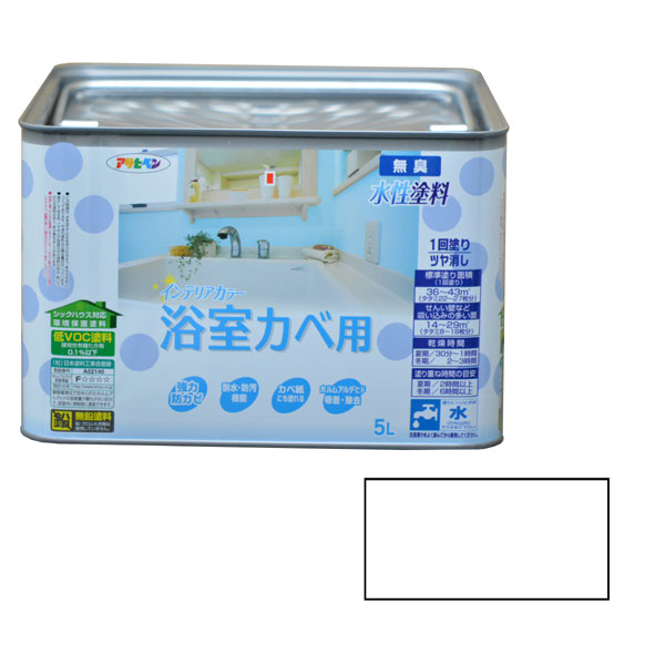 型番 商品説明防カビ性を増強。浴室やキッチンのような湿気が多いところに最適。カベ紙・ビニールカベ紙の上にも塗ることができます。塗料に含まれるVOC(揮発性有機化合物)は0.1%以下であり、シックハウスの原因とされるホルムアルデヒドを吸着・除...