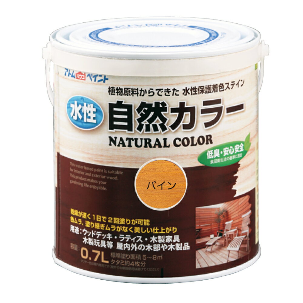 型番9050822 商品説明●植物原料からできた安全性の高いステイン塗料。 ●植物原料からできた安全性の高いステイン塗料。●食品衛生法の基準に適合しており、木製玩具にも使えます。●水性化により、自然塗料の欠点であった乾燥時間を大幅短縮。●薬...