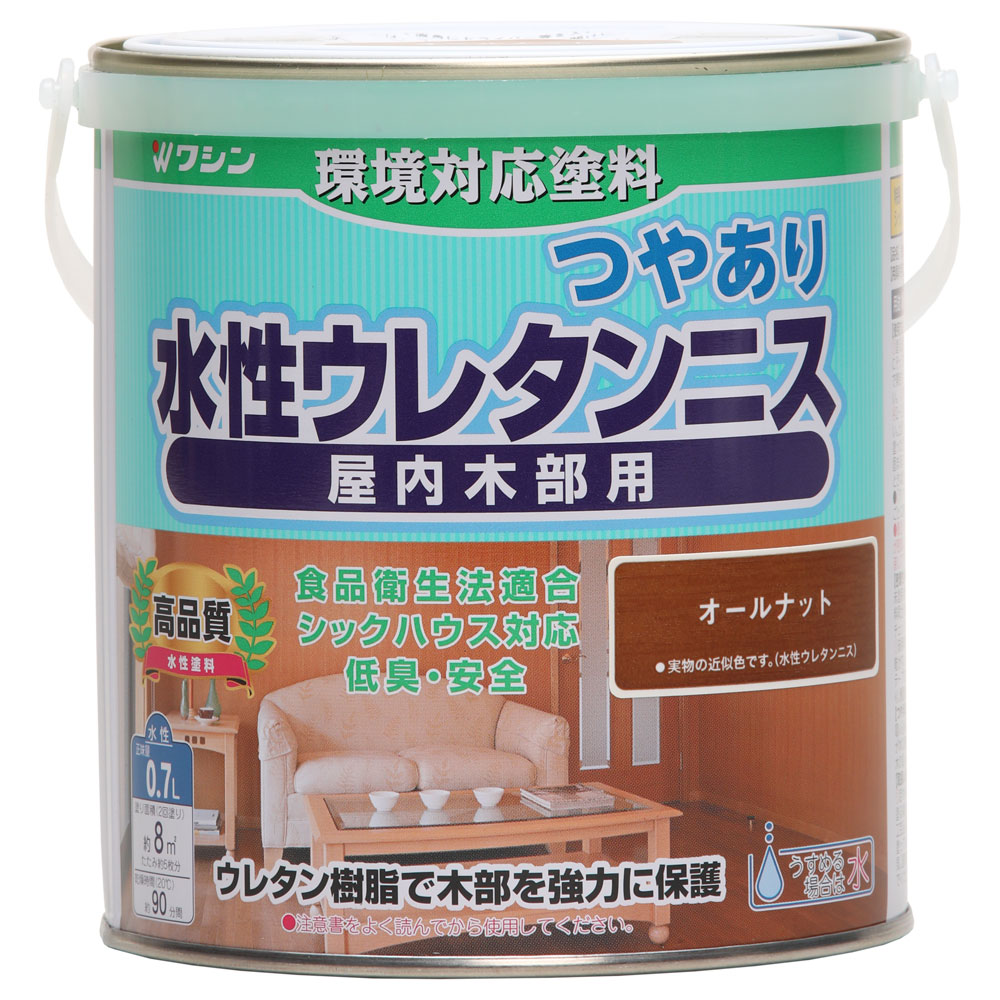 型番#941703 商品説明●耐久性があり、低臭で安全な扱いやすい屋内用ニス●主な用途：屋内の木部（テーブルや棚などの実用家具や建具、木の工作品など） 仕様●サイズ(横×縦×高さ)：125mm×114mm×123mm●重量：0.9kg