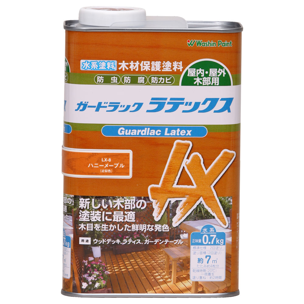 型番#911508 商品説明●木目を生かした鮮明な発色、新しい木部の塗装に最適●主な用途：ウッドデッキ、ガーデンテーブル、プランターなどの屋外木部 仕様●サイズ(横×縦×高さ)：119mm×64mm×188mm●重量：0.88kg