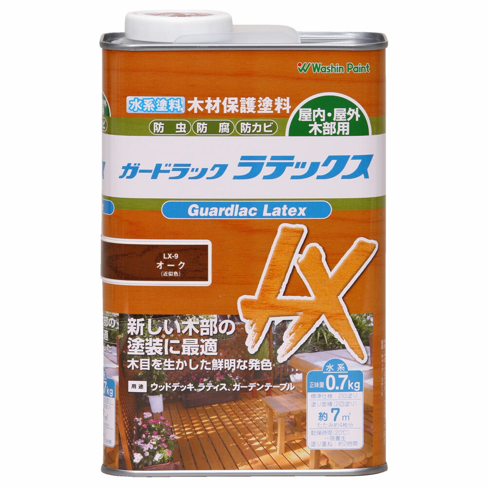 型番#911509 商品説明●木目を生かした鮮明な発色、新しい木部の塗装に最適●主な用途：ウッドデッキ、ガーデンテーブル、プランターなどの屋外木部 仕様●サイズ(横×縦×高さ)：119mm×64mm×188mm●重量：0.88kg