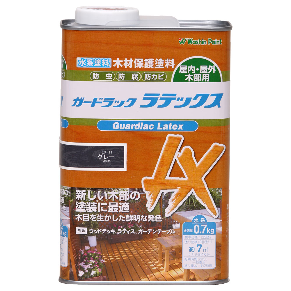 型番#911511 商品説明●木目を生かした鮮明な発色、新しい木部の塗装に最適●主な用途：ウッドデッキ、ガーデンテーブル、プランターなどの屋外木部 仕様●サイズ(横×縦×高さ)：119mm×64mm×188mm●重量：0.88kg