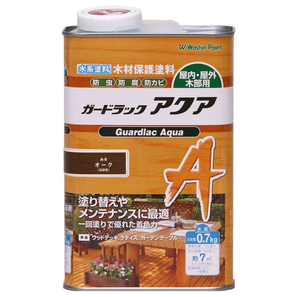 型番#911489 商品説明●1回塗りで優れた着色力、塗り替えやメンテナンスに最適●主な用途：ウッドデッキ、ガーデンテーブル、プランターなどの屋外木部 仕様●サイズ(横×縦×高さ)：119mm×64mm×188mm●重量：0.88kg