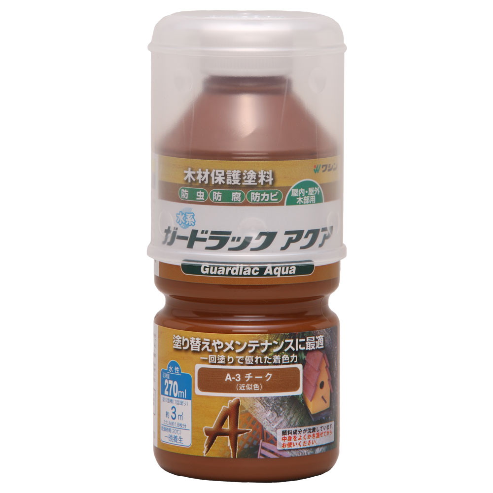 型番#800072 商品説明●1回塗りで優れた着色力、塗り替えやメンテナンスに最適●主な用途：ウッドデッキ、ガーデンテーブル、プランターなどの屋外木部 仕様●サイズ(横×縦×高さ)：65mm×65mm×151mm●重量：0.34kg