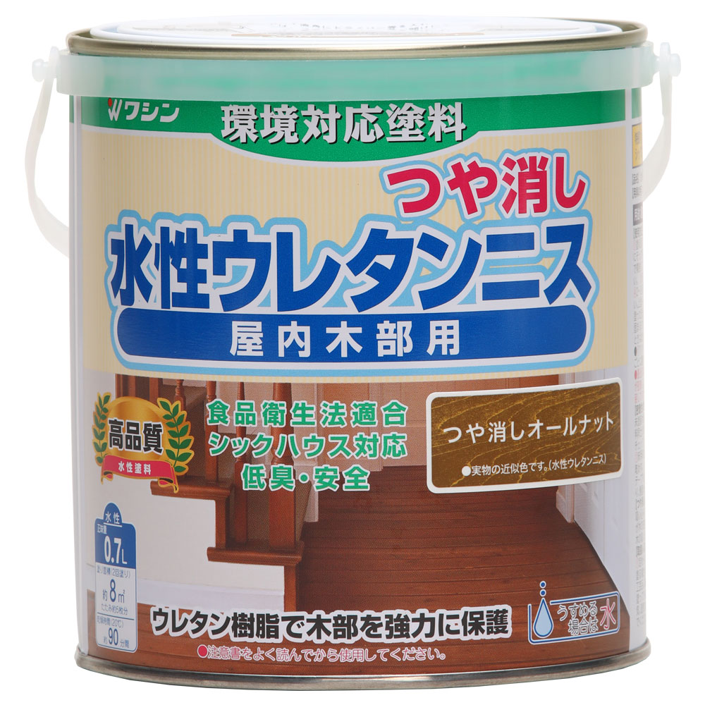 型番#800482 商品説明●耐久性があり、低臭で安全な扱いやすい屋内用ニス●主な用途：屋内の木部（テーブルや棚などの実用家具や建具、木の工作品など） 仕様●サイズ(横×縦×高さ)：125mm×114mm×123mm●重量：0.9kg