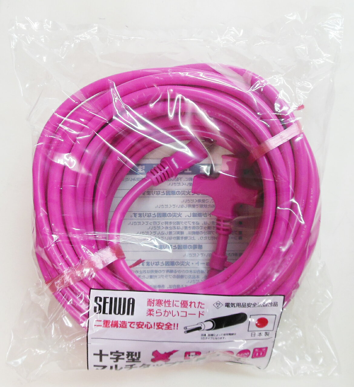 JAN4954458140077 キャッチコピー情報なし 商品情報●電気用品安全法適合品。●耐久性に優れた柔らかいコード、二重構造で安心！安全！●三ツ口仕様。 商品仕様●使用電線：VCT2c×1.25mm2●定格：125V-15A●許容W数...