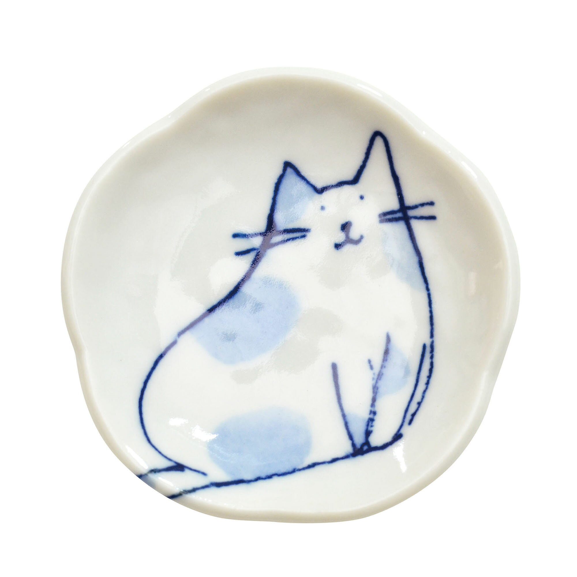 JANコード4988484801978 キャッチコピー●ねこ好きにはたまらない。 商品説明●可愛いにゃんこが描かれたお皿です。●一つ一つ手作りのため、商品の寸法、色、形状は多少異なる場合がございます。 仕様●サイズ（約）：Φ6×H1．3cm...