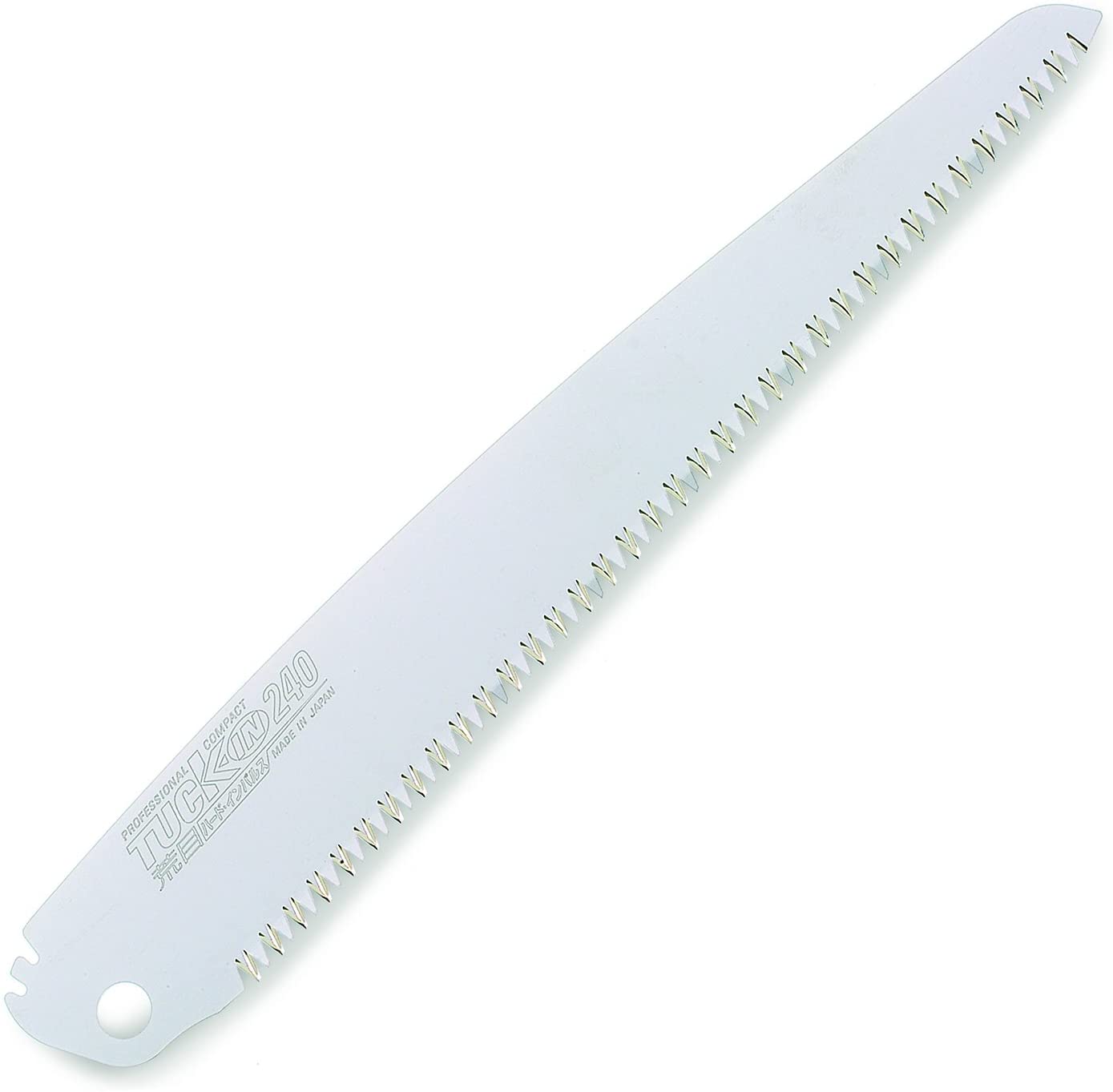 JANコード 4963041182035 キャッチコピー ●タックイン240 荒目用の替刃です。 商品説明 ●刃渡り:240mm●ピッチ:3.20mm●板厚:1.00mm●切り幅:1.28mm 注意事項