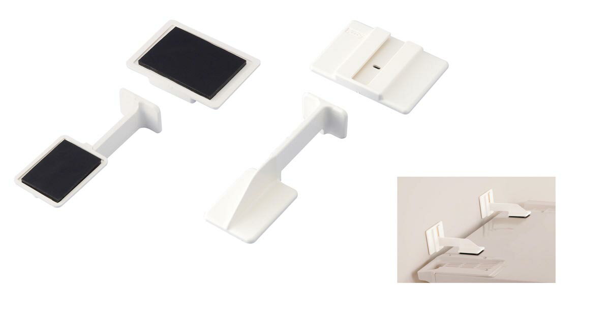 型番TF-L 商品説明●粘着力と振動吸収力を持つ特殊ゲルを使用した固定具です。穴を開けずに固定でき、壁と対象物の隙間（70mm以内）で使用可能です。 ●大きさ ベース（壁面）：90×63×13mm　アーム：45×125×33mm ●入数 2...