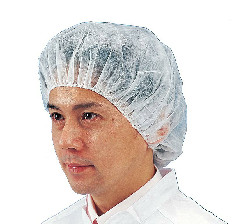 型番1501 (100枚入) 商品説明●軽くて通気性が良く、長時間ご使用いただけます。 ●髪の毛を包み込むようにかぶり、脱落を防止します。 ●安価でコスト削減に最適です。 ●入数 100枚 ●材質 ポリプロピレン不織布