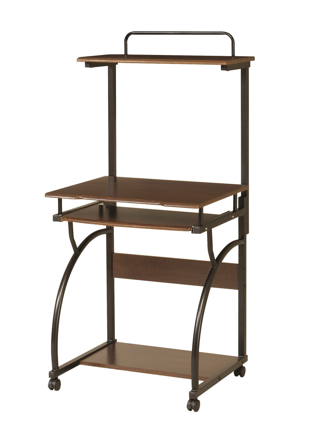 型番PC61TBR 仕様梱包状態組立天板・棚板：MDF(15厚)PVC貼りフレーム：スチール(?25)粉体塗装●キャスター：ストッパー付き2個・ストッパーなし2個 寸法W600×D555×H1300