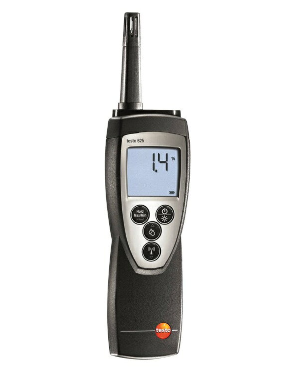型番625 商品説明【特長】 ●倉庫、保管庫、温室やワーキングスペースなど、室内環境を清浄に保つことが重要なあらゆる場面で使用できるコンパクトな温湿度計です。 ●温湿度センサは取替可能です。 ●最小値および最大値の表示、ホールド機能付き ●...