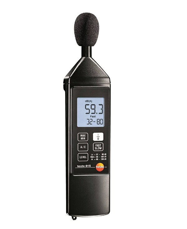 型番815 商品説明【特長】 ●日常的な騒音レベルを簡単かつ確実に素早く特定できる騒音計です。 ●A特性とC特性に準じた周波数測定 ●簡単に調整が可能（同梱品に調整用ドライバがあります。） ●最小値/最大値の記憶が可能 ●三脚用丸ねじ（1/...