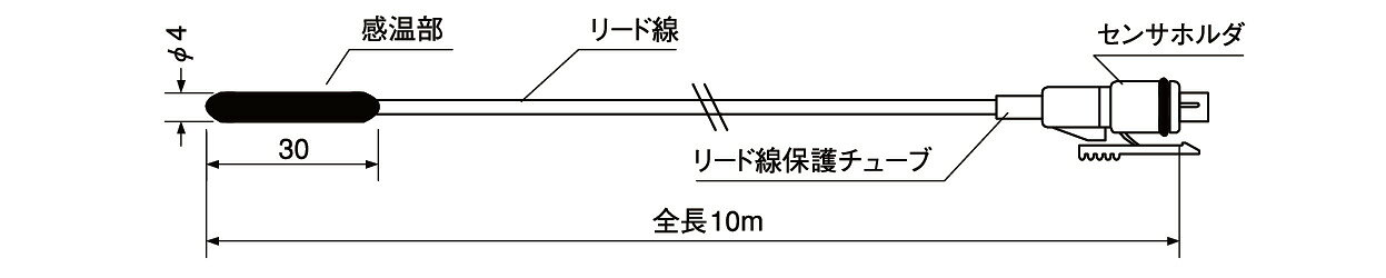 型番MR9303M10 商品説明【特長】 ●MR5320用の外付けセンサ 【仕様】 ●温度測定範囲（℃）：50〜150 ●全長（m）：10 ●リード線径（mm）：1.1×2.2 ●耐熱温度：-55〜135℃ ●材質：XPE樹脂（架橋ポリエチ...