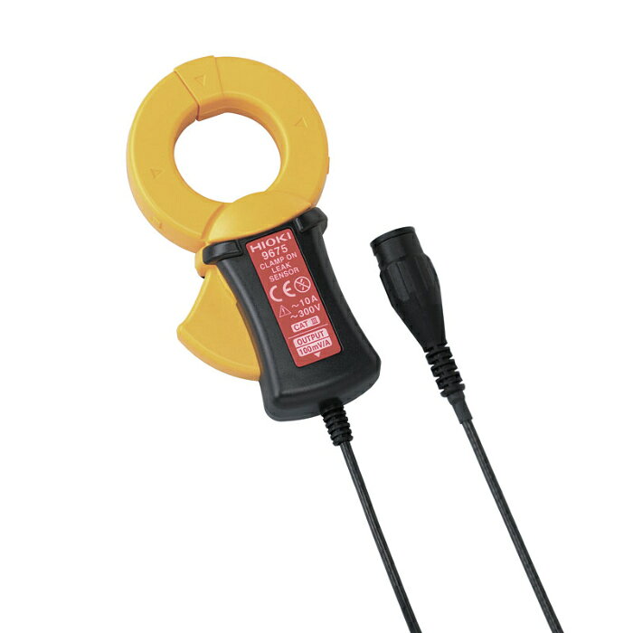 型番9675 商品説明【特長】 漏れ電流用 電圧出力型 分岐回路用ZCT 【仕様】 定格一次電流：AC 10A（漏洩電流、50/60Hz） 最大許容入力（45〜66Hz）：10A連続 出力電圧：AC 100mV/A 振幅確度（45〜66Hz...