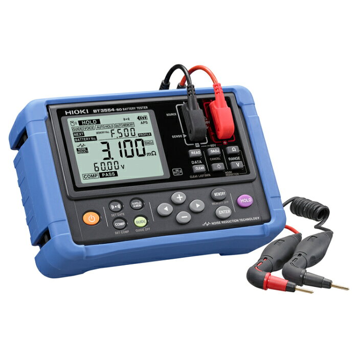 型番BT3554-52 商品説明【特長】 測定記録音声ガイドでUPSや鉛蓄電池の劣化診断を効率化 電池を装置に接続したまま、無停電で測定可能 測定から保存まで最速2秒、従来機種（3554）と比較して60%短縮 内部抵抗/電圧を測定して劣化状...