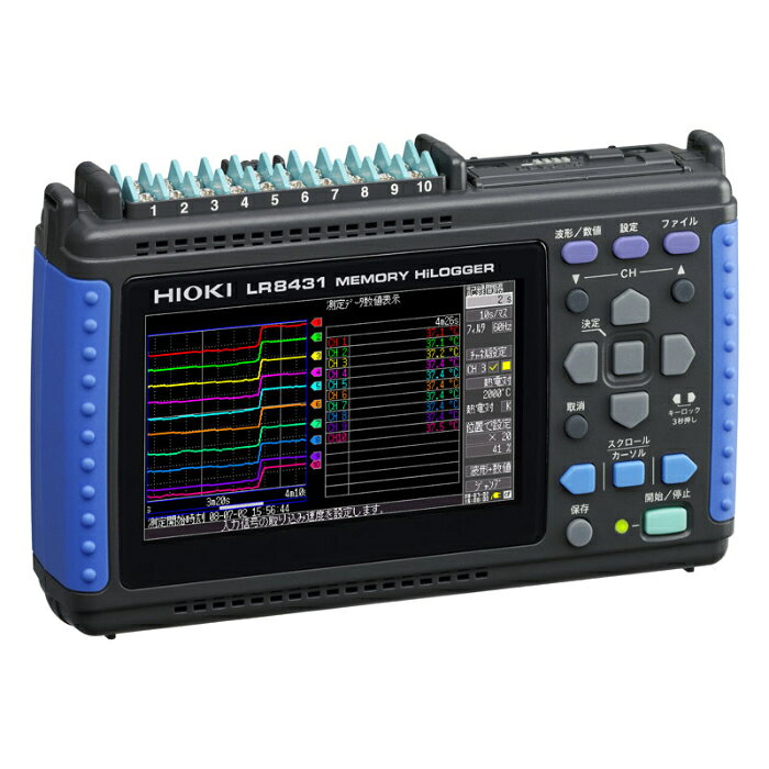 型番LR8431 商品説明【特長】 USBメモリ対応＆確度アップ！絶縁・10ms・10chのパーソナルロガー 測定データをUSBメモリに記録し、手軽にPCに持っていくことが出来ます。長期間に渡る測定は、信頼のCFカードに安心記録 リアルタイ...