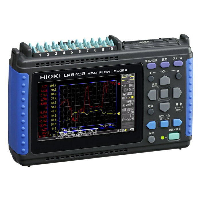 型番LR8432 商品説明【特長】 断熱性能の評価、温度変化の原因解析に最適 熱流束測定も可能なデータロガー 熱流センサで熱の量と流れを測定 温度・電圧も測定可能 測定データをUSBメモリに記録し、手軽にPCに持っていくことが出来ます。長期...