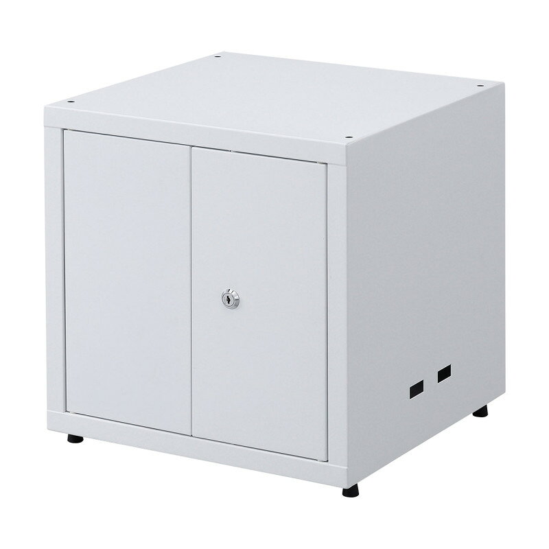 型番RAC-SLBOX5 商品説明【特長】 簡易的なセキュリティボックス 鍵付きの前扉を採用したセキュリティボックスです。 棚板は2枚を標準装備しています。 棚板は50mmピッチで変更できます。 棚板を抜くとA4ファイルを縦方向で収納できる...