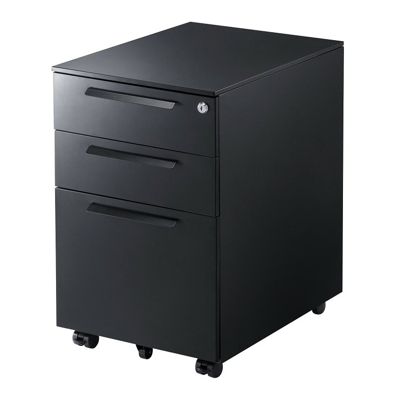 型番SNW-106BK 商品説明【特長】 書類・小物が整理しやすい3段タイプのキャビネットです。 書類・小物が整理しやすい3段タイプのキャビネットです。 引出しは1段ずつ開閉できるセーフティロック機構を採用しています。 引き出し上段にはペン...