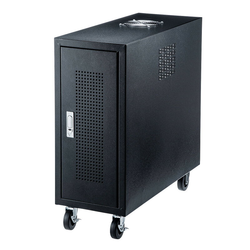 型番CP-THBOX2UBK 商品説明【特長】 ハブやルータを縦置きに設置。スペースを有効活用。 デスク下やオフィスの隅などに設置できるので、空間をムダなく使えます。 前後扉にはメッシュパネルを採用し、通気性をアップさせています。 前方にE...