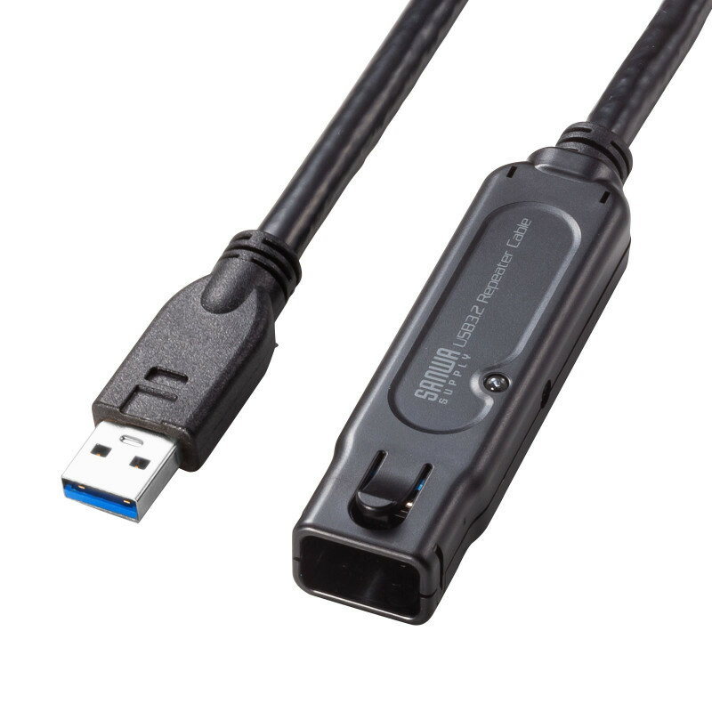 型番KB-USB-RLK315 商品説明【特長】 連結時に抜け止め防止が可能なロック機構を搭載したUSB3.2信号を15m延長できるUSB3.2アクティブリピーターケーブル。 USB2.0の約10倍（5Gbps）の転送速度に対応したUSB3...