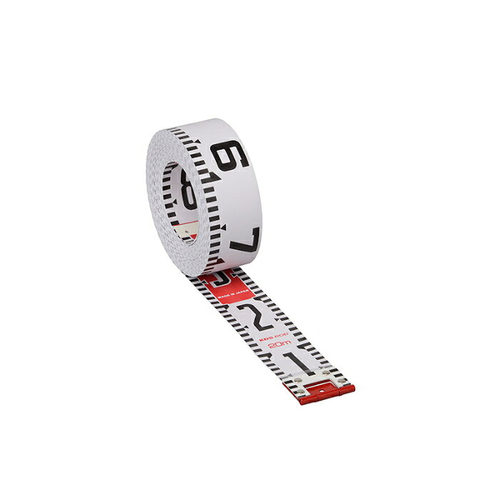 型番R60-20 商品説明【特長】 グラスファイバー製 JIS1級 工事/災害/事故現場の証明写真用 テープ全厚0.65mm 先端金具は引っ掛け、平面測定に対応 【仕様】 長さ（m）：20 テープ巾（mm）：60