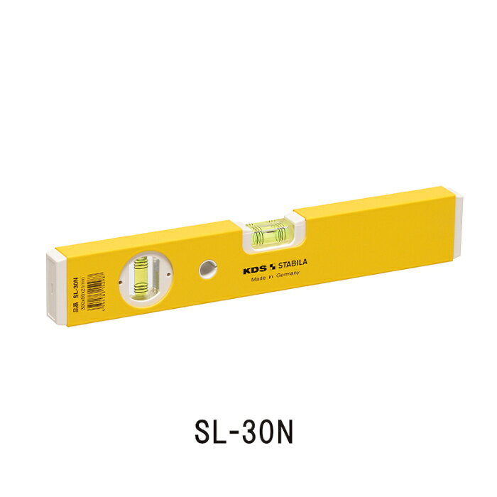 型番SL-30N 商品説明【特長】 全品コンピューター検査済 通常使用による気泡管の狂いを3年間保証（落下等による衝撃は対象外です。） 精度±0.5mm/m（当社従来比2倍の高精度） 落としても狂いにくい ビスのゆるみ調整不要 表面は傷に強...