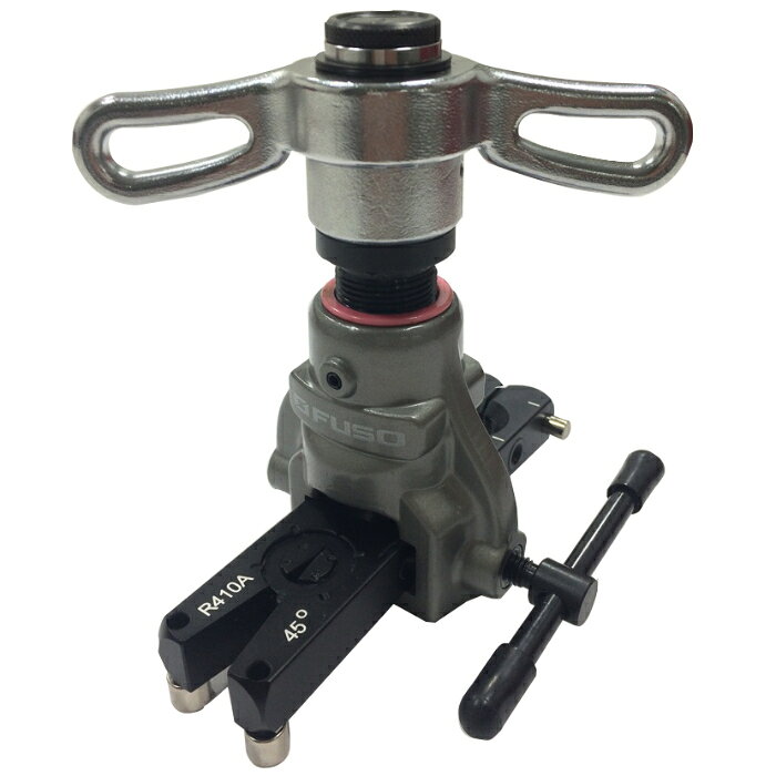 型番FS-504RU 商品説明【特長】 アルミ製の超軽量タイプにラチェット機能を付けた最新のフレアツールです 軽い上にラチェット式なので驚く程、楽に加工できます R410A、R32第2種フレア加工規格対応品 【仕様】 適応銅管：なまし銅管（...