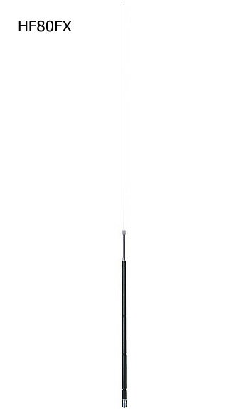 第一電波(DIAMOND) HF80FX 3.5MHz帯コンパクト高能率モービルアンテナ (2段ディストリビューテッド方式採用) ●耐入力:120W SSB ●インピーダンス:50Ω ●VSWR:1.5以下 ●全長:1.4m ●重量:220...