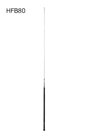 COMET(コメット) HFB-80(HFB80) モービルアンテナ HFBシリーズ （ベースローディングタイプ） ●全長：1.55m ●質量：400g ●コネクター：M型 ●周波数：3.5MHz ●耐入力：120W pep 【ご注意】 当...