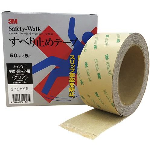 商品情報商品名：3M すべり止めテープ セーフティーウォーク タイプF クリア 50mm×5m商品番号：aa1-1078100JANコード：4548623213255カラー：透明サイズ：50mm×5m（mm）材質表面砥粒：鉱物粒子　基材：プ...