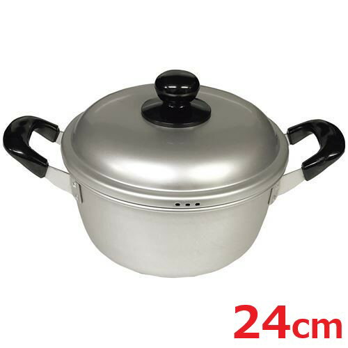 商品情報商品名：シルバーメリータス 両手鍋 24cm商品番号：aa1-3358410JANコード：4560255091087サイズ：24cm容量：1.4L材質：アルミニウム合金　フェノール樹脂ポイント熱周りも良く、軽くて使いやすいアルミニウ...