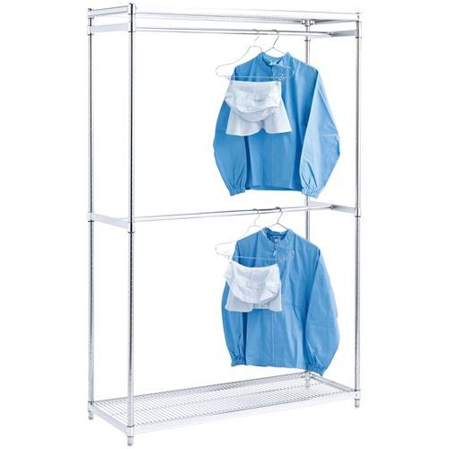 商品情報商品名：ステンレス ハンガーラック（2段タイプ）標準タイプ SHR2-2672商品番号：aa1-1142010JANコード：4548170251304サイズ：460×1520×高さ2200（mm）重量：25kg材質：ステンレス鋼材3...