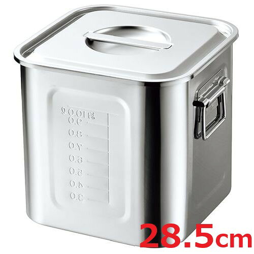 商品情報商品名：18-8 目盛付 角型キッチンポット 28.5cm 手付商品番号：aa1-1154040JANコード：4560127490154サイズ：28.5cm容量：約22L材質：18-8ステンレスポイント・18-8ステンレスは錆に強く...