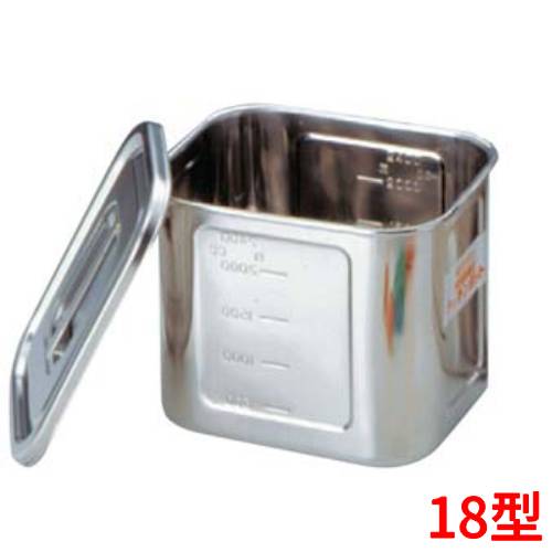 商品情報商品名：BK 18-8 角型 キッチンポット 目盛付 18型 手無寸法：内径:180×144・深さ:150送料区分：小物送料お届け数（合計）：1内容積または内容量：3.7L商品コード：aa1-0039100配送料について【ご注意】画...