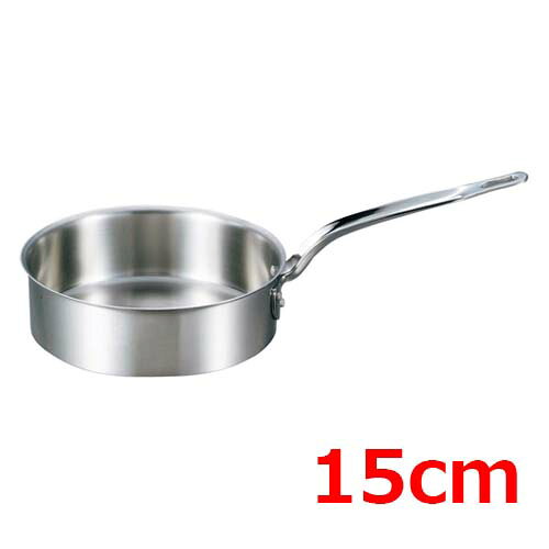 商品情報商品名：EBM ビストロ 三層クラッド 浅型片手鍋 15cm 蓋無寸法：内径:150・外径:164・深さ:60・板厚:2.3・底径:130送料区分：小物送料お届け数（合計）：1内容積または内容量：0.9L重量：.4商品コード：aa1...