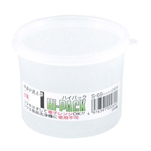 商品情報商品名：ハイパック 丸型 S-69寸法：高さ65mm×外径:80送料区分：小物送料お届け数（合計）：1内容積または内容量：0.24L商品コード：aa1-0131300配送料について【ご注意】画面上の色はブラウザやご使用のパソコンの設...