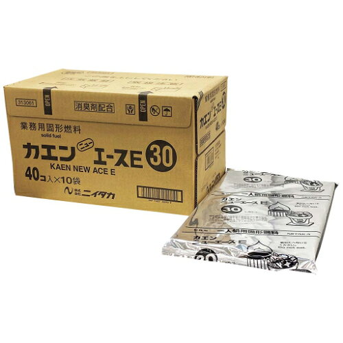 ■商品説明■商品名：カエンニューエースE(シュリンク包装・アルミカップ付)30g 400個入メーカー品番：0917720お届け数：1(400個入)外寸(mm)：0重量：30g製造生産国製造物を生産した国：日本●400個(40個×10袋入り)...