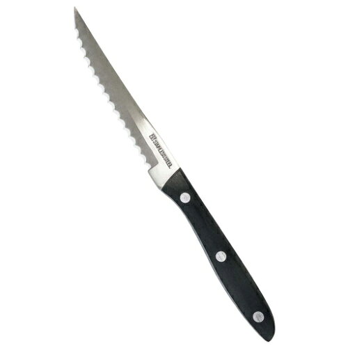 ■商品説明■商品名：YX 黒合板柄 ステーキナイフ 11598メーカー品番：7506930お届け数：1外寸(mm)：全長:225重量：57g材質：ステンレス、黒合板抗菌：×対応熱源：×電磁調理器：×オーブン：×レンジ：×食器乾燥機対応：×洗...