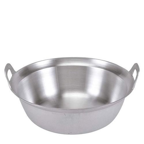 商品情報商品名：アルミ イモノ段付鍋(料理取手) 48cmメーカー型番：4200860JANコード：4527610171488入り数：1サイズ(外形寸法mm)：φ487サイズ(内形寸法mm)：深さ：177重量：2kg材質：アルミイモノ商品に...
