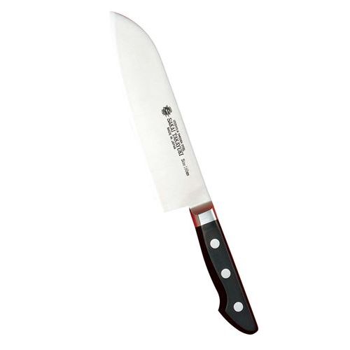商品情報商品名：堺孝行 グランドシェフ 三徳庖丁 18cmメーカー型番：8121300JANコード：4582226410765入り数：1サイズ(外寸mm)：300サイズ(内寸mm)：-重量：180g材質：スウェーデンウッデホルム特殊鋼刃渡り...