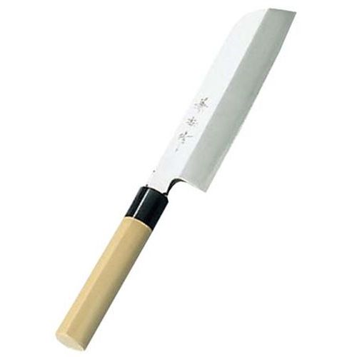 商品情報商品名：兼松作 日本鋼 鎌型薄刃庖丁 21cmメーカー型番：0571500JANコード：4548170010062入り数：1サイズ(外寸mm)：370サイズ(内寸mm)：-重量：260g材質：安来鋼3号刃渡り：21cm商品について●...
