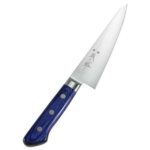 商品情報商品名：紋三郎 モリブデン鋼 ツバ付 青合板 骨スキ角 15cmメーカー型番：1290900JANコード：-入り数：1サイズ(外寸mm)：全長：270サイズ(内寸mm)：-重量：172g材質：AUS-8A材刃渡り：15cm商品につい...