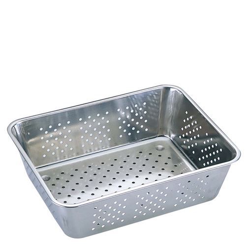 商品情報商品名：UK 18-8 野菜水切りバット 15枚取メーカー型番：2306800JANコード：4520785070396入り数：1サイズ(外形寸法mm)：294×230×H85サイズ(内形寸法mm)：穴径：4.0 底：232×167重...