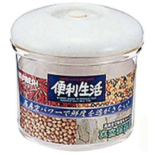 商品情報商品名：真空保存庫 VS－2Bメーカー型番：0323000JANコード：4980013100224入り数：1サイズ(外寸mm)：φ102×103サイズ(内寸mm)：-重量：160g材質：ストッパー：耐熱PS樹脂 フタ・容器：強化PS...